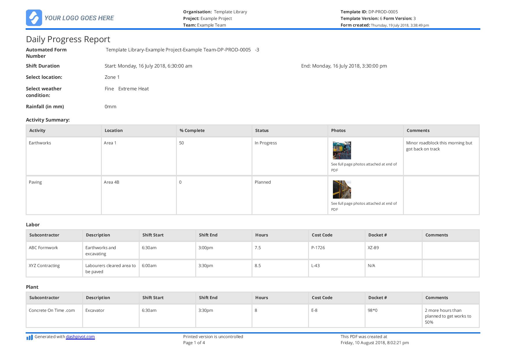 Free Construction Daily Report Template better Than PDF Excel Word 