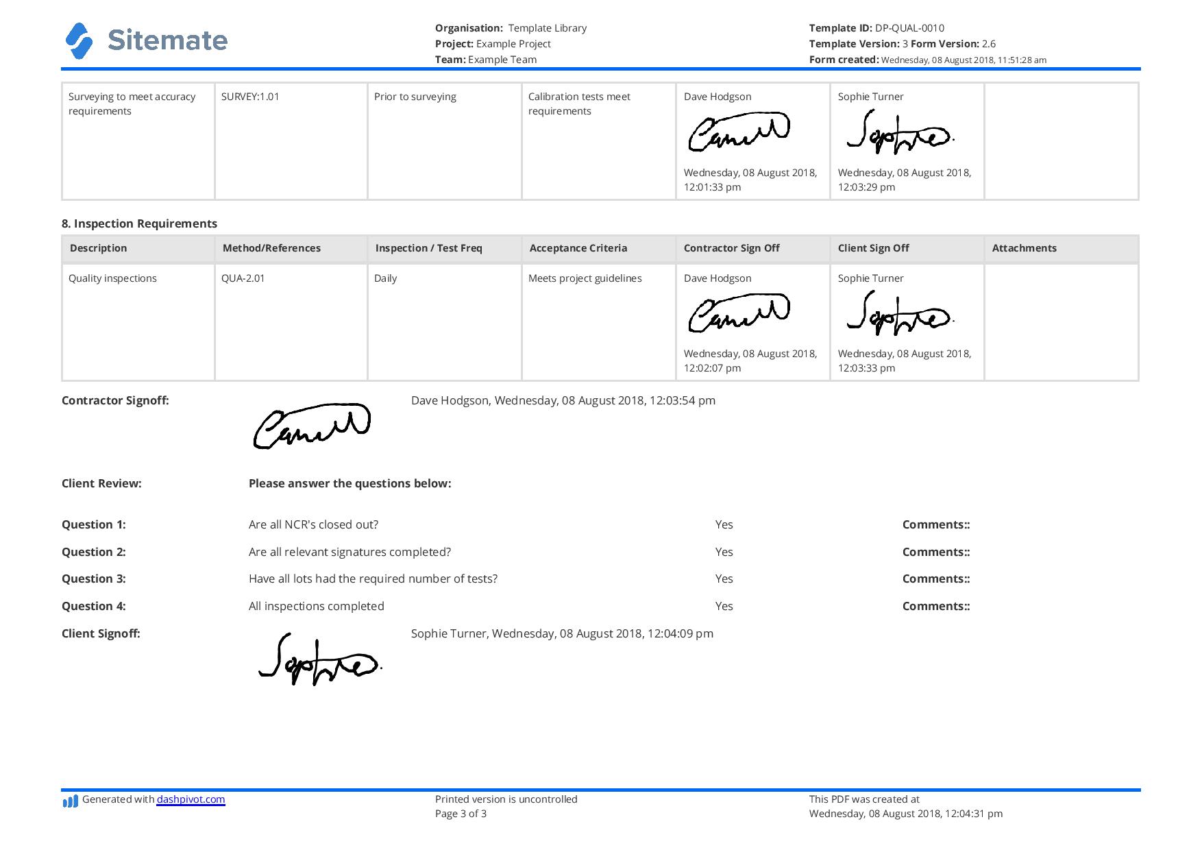 Free Inspection And Test Plan Template Better Than Excel Word PDF 
