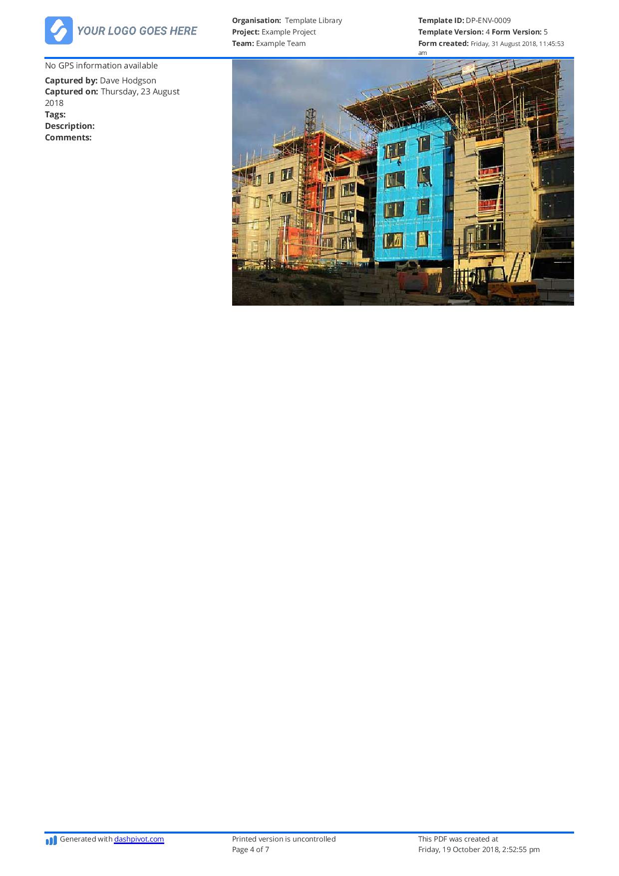 Free Waste Management Plan For Construction Site Customisable 