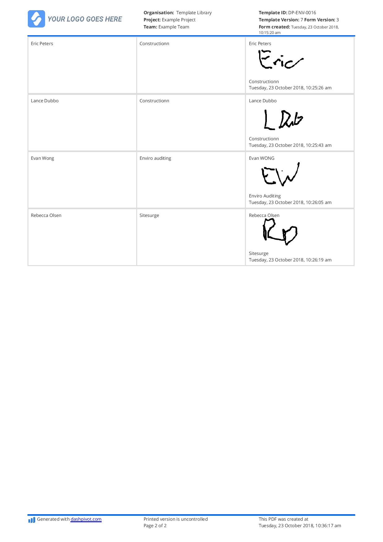 Toolbox Talk Template Word Toolbox Talk Template Word