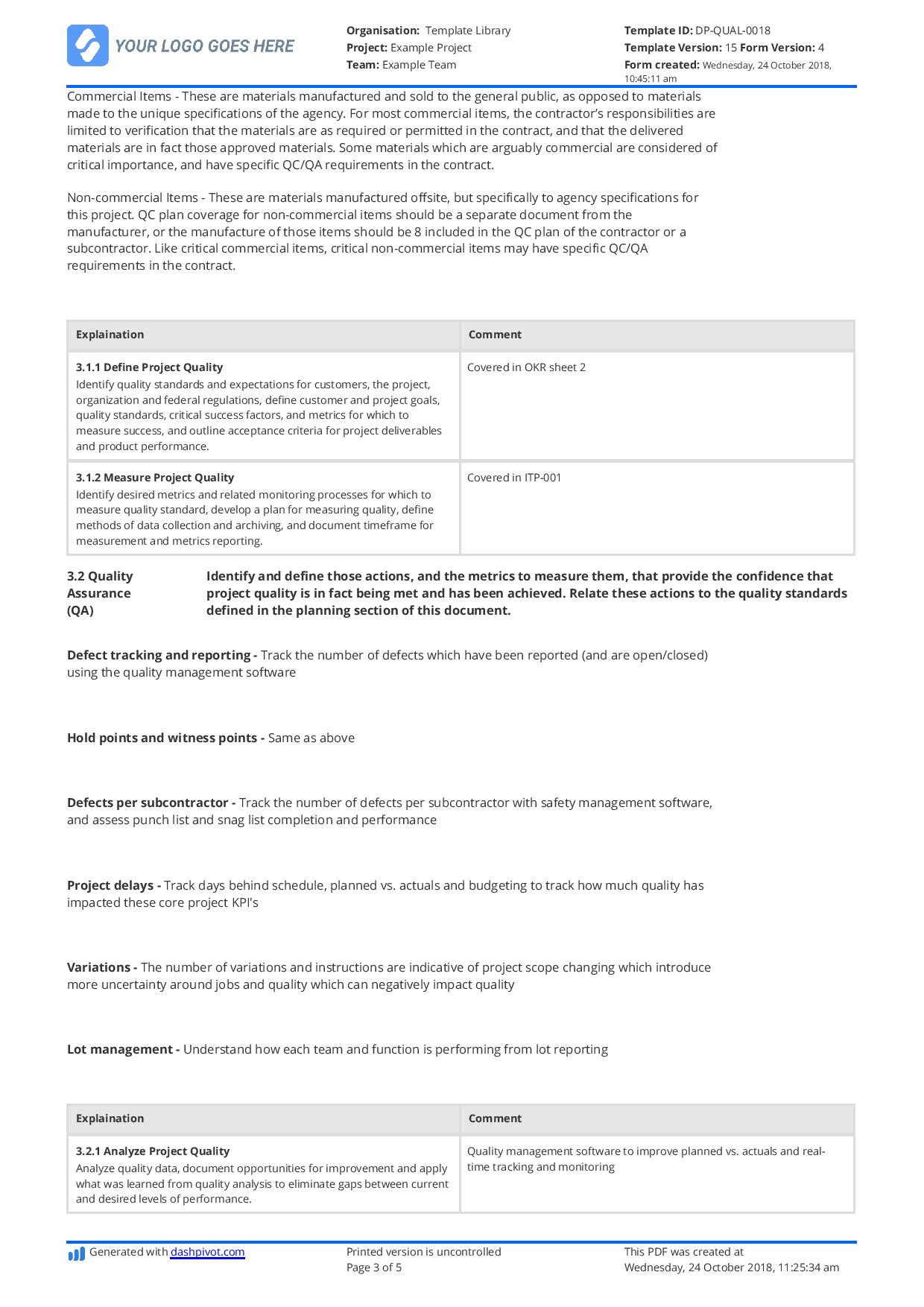 12 Quality Control Template DocTemplates