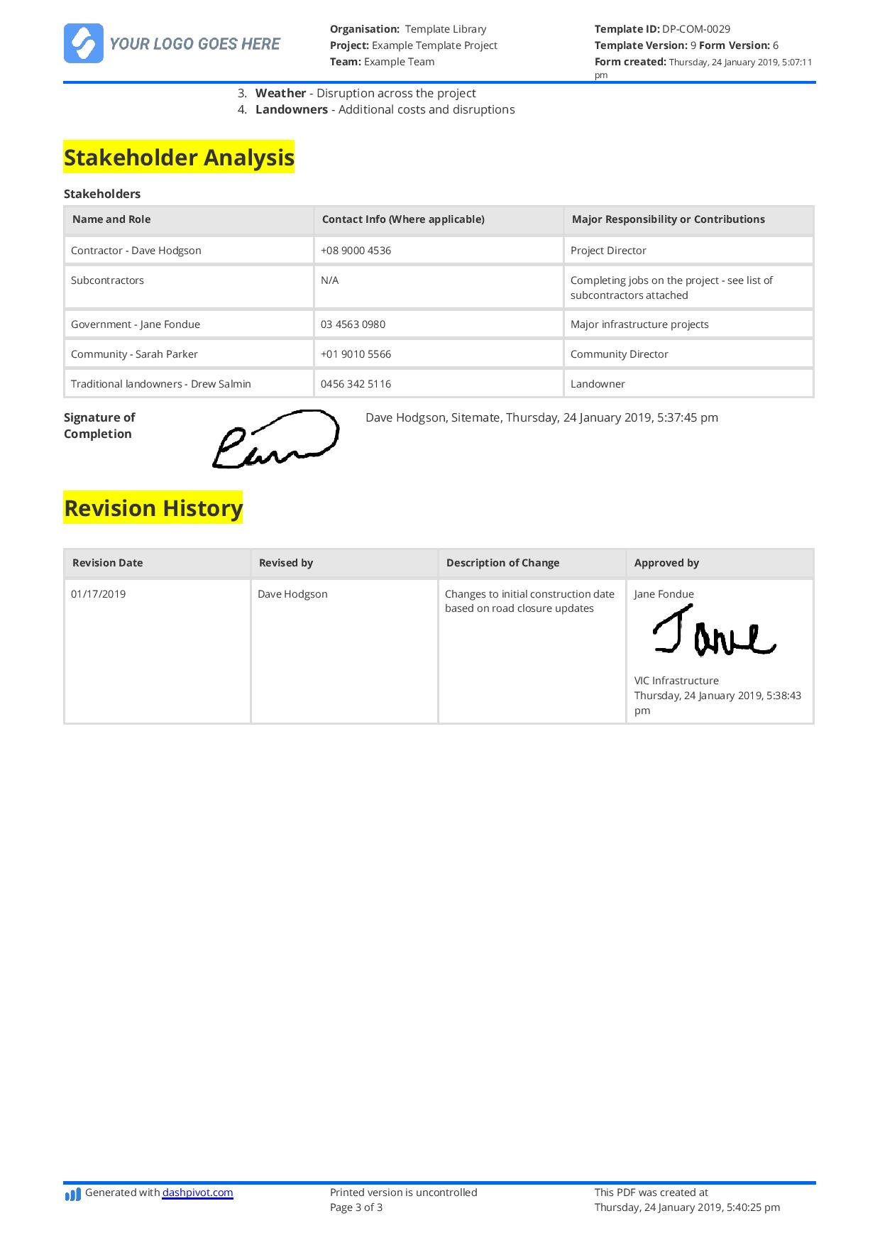 Scope Of Work For Construction Template Better Than Word PDF