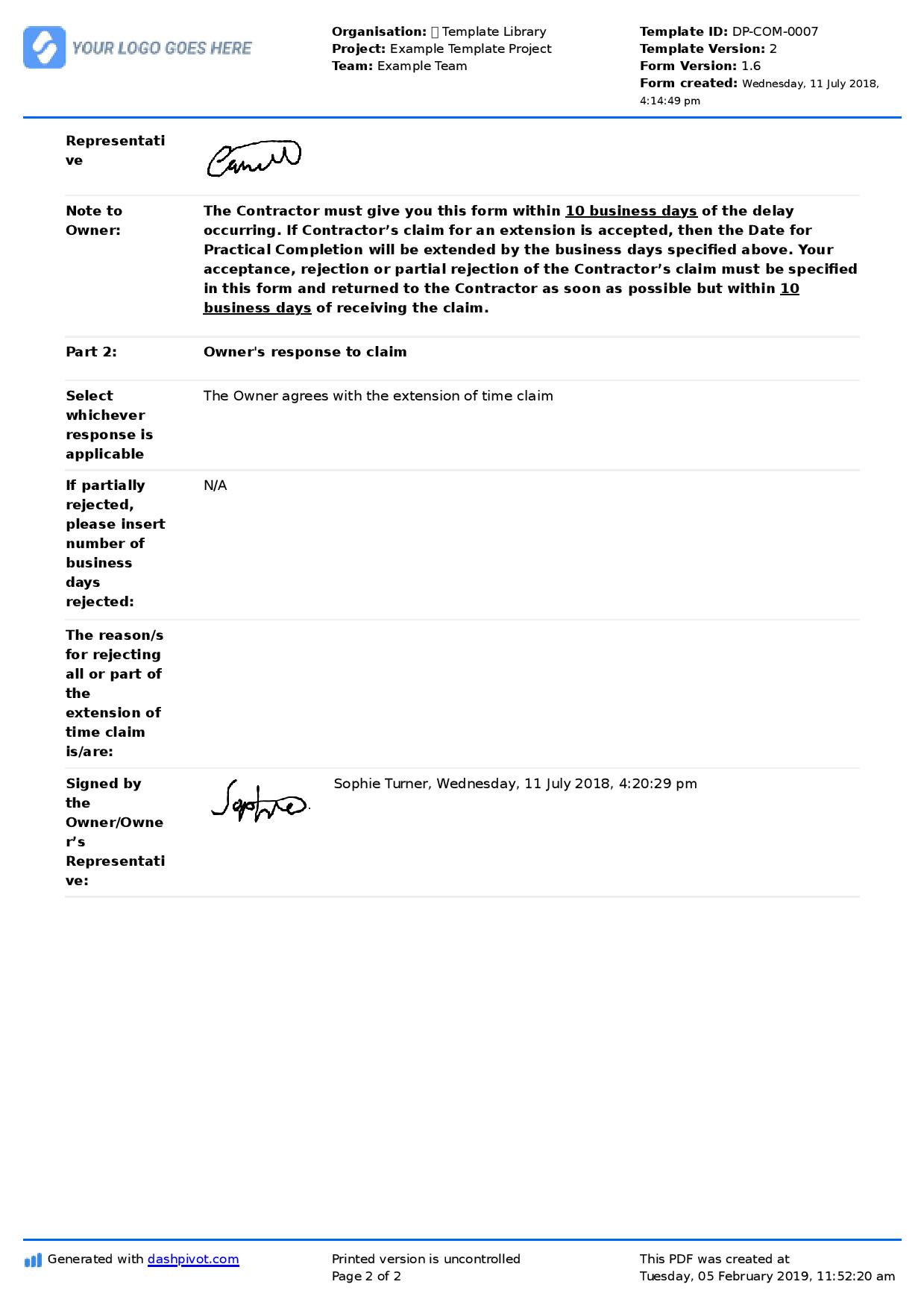 Sample Letter For Delay In Project Completion To Use Or Copy