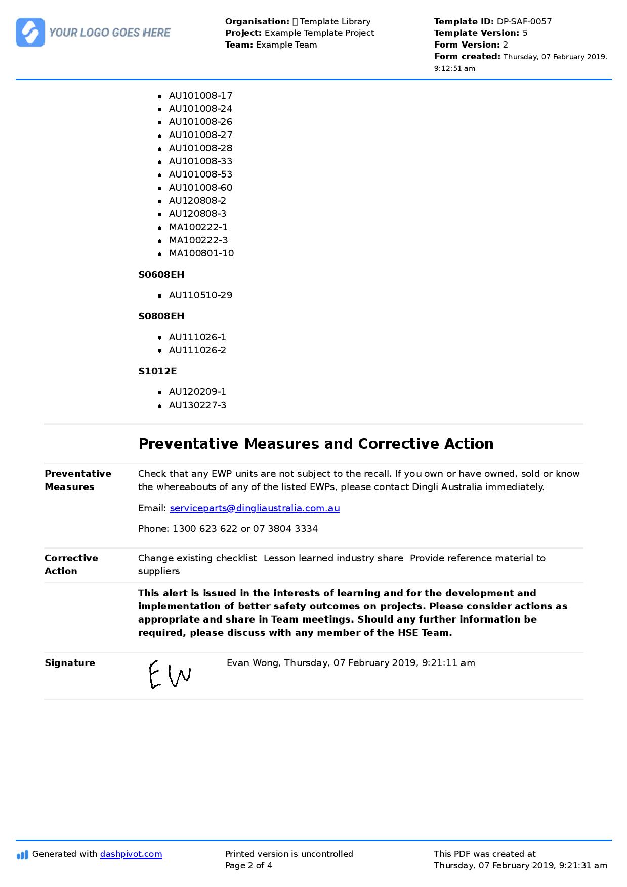 Free Safety Alert Template Better Than Word Doc PDF And PPT Free Safety Alert Template Better Than Word Doc PDF And PPT