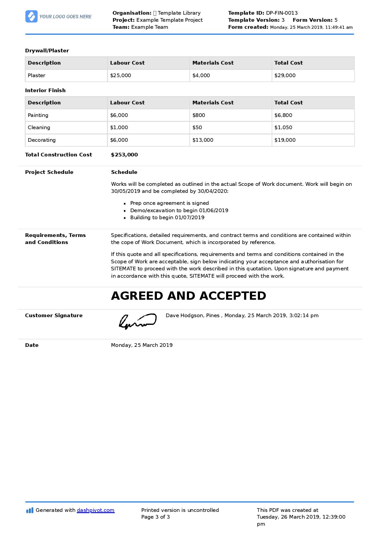 The Right Construction Quotation Format It s Not Word Or Excel 