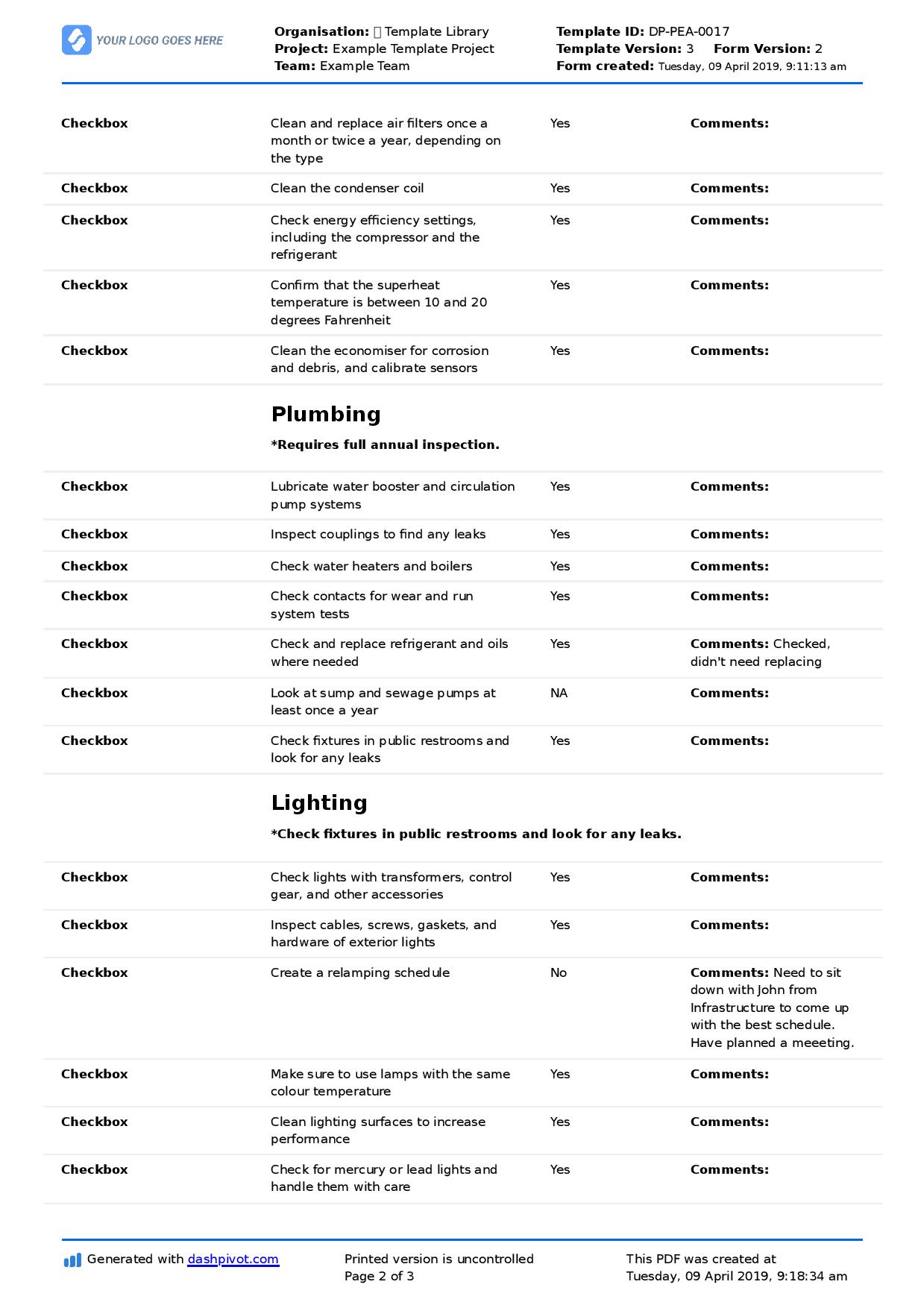 Free Building Maintenance Checklist Better Than PDF Excel Word 