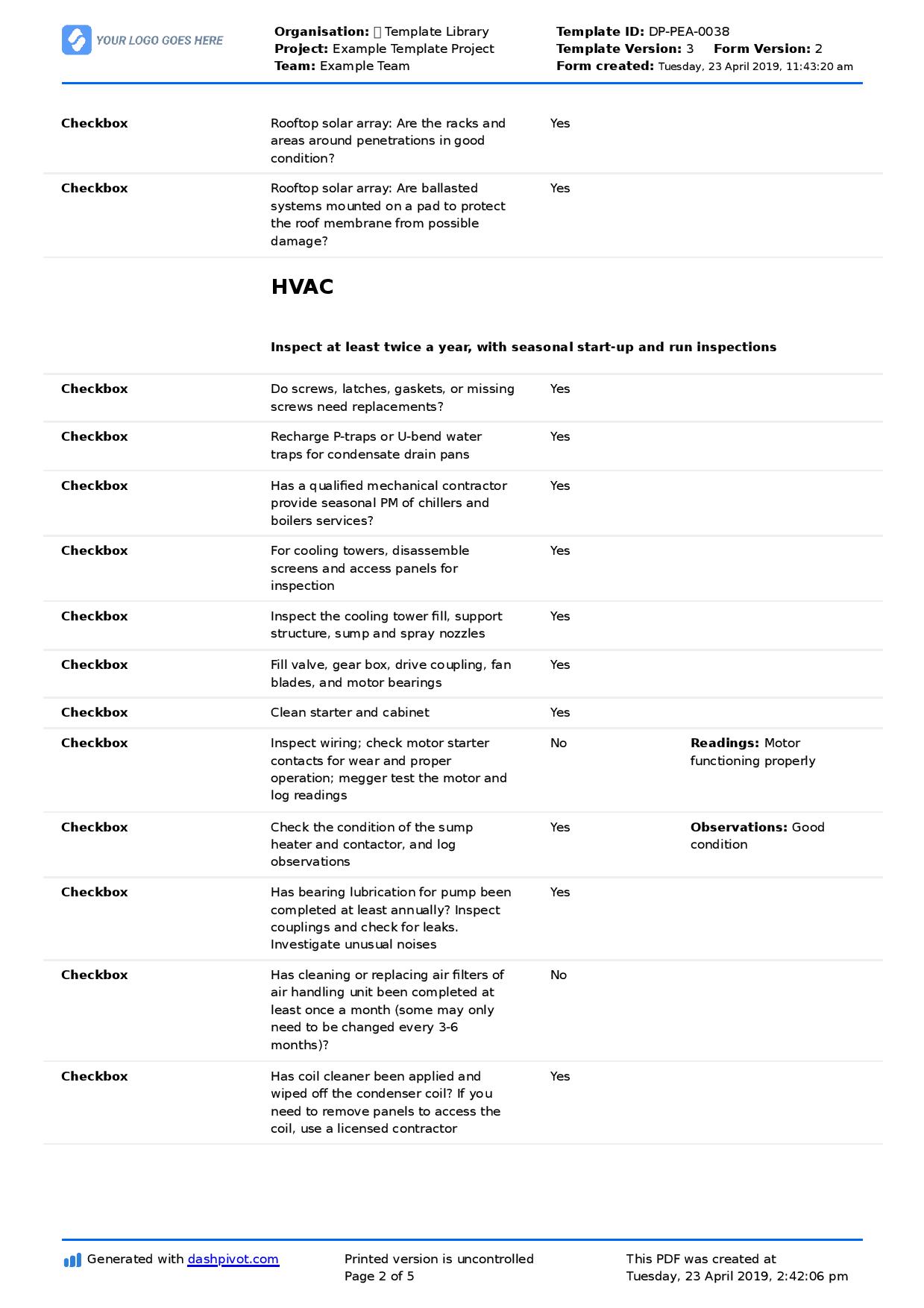 Preventative Maintenance Checklist Template Better Than PDF Excel 