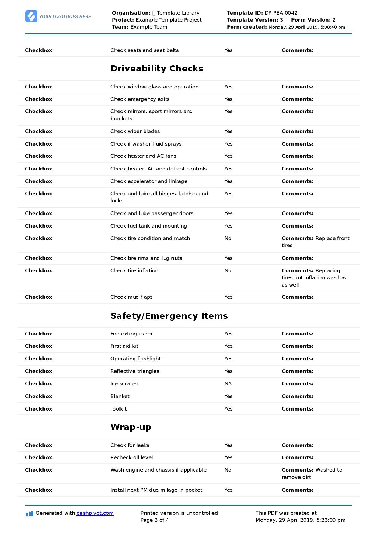 Preventative Maintenance Checklist For Trucks Diesel Trucks Semi Trucks 