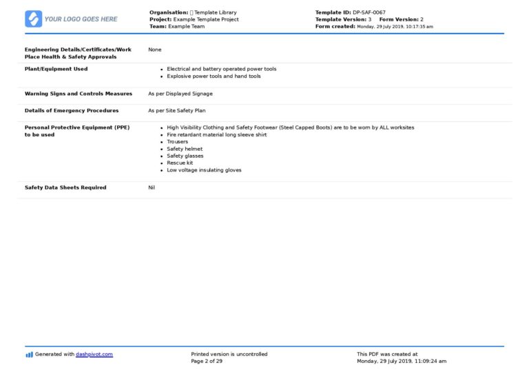 Carpentry Safe Work Method Statement [Free + editable SWMS]