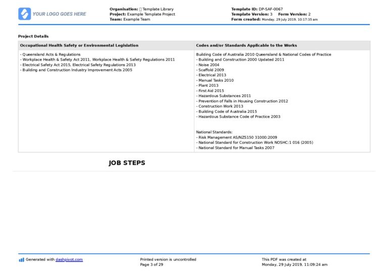 Carpentry Safe Work Method Statement [Free + editable SWMS]