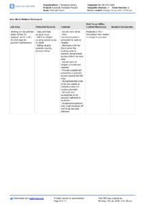 Working at Heights Safe Work Method Statement Template