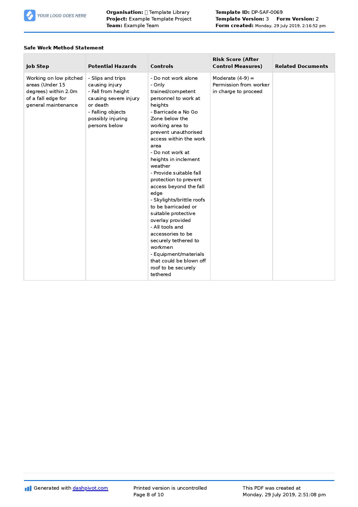 Form-5-safe-work-method-statement, 50% OFF