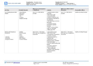 Cleaning Safe Work Method Statement: Free and customisable
