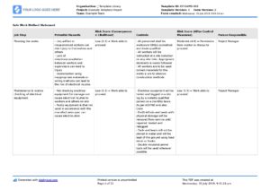 Safe Work Method Statement for Plumbing (Editable plumbing SWMS)