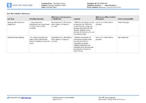 Safe Work Method Statement for Plumbing (Editable plumbing SWMS)