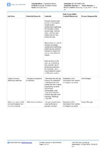 Construction Works Safe Work Method Statement