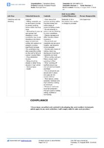Safe Work Method Statement for Roofing: Roofing SWMS Template