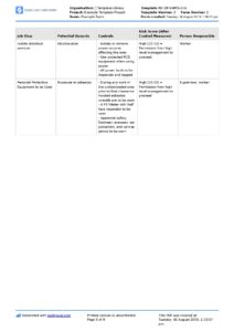 Asbestos Safe Work Method Statement (For asbestos removal etc.)