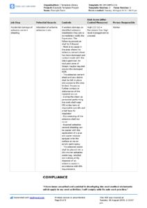 Asbestos Safe Work Method Statement (For asbestos removal etc.)