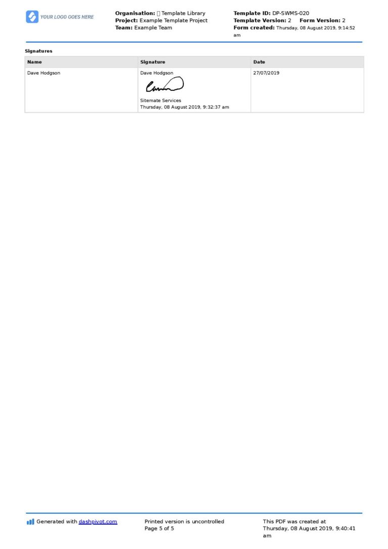 Solar Installation Safe Work Method Statement (Free, editable SWMS)