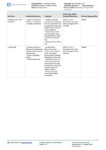 Welding Safe Work Method Statement: Welding SWMS