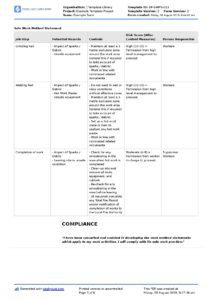 Hot Works Safe Work Method Statement (Free hot work SWMS)