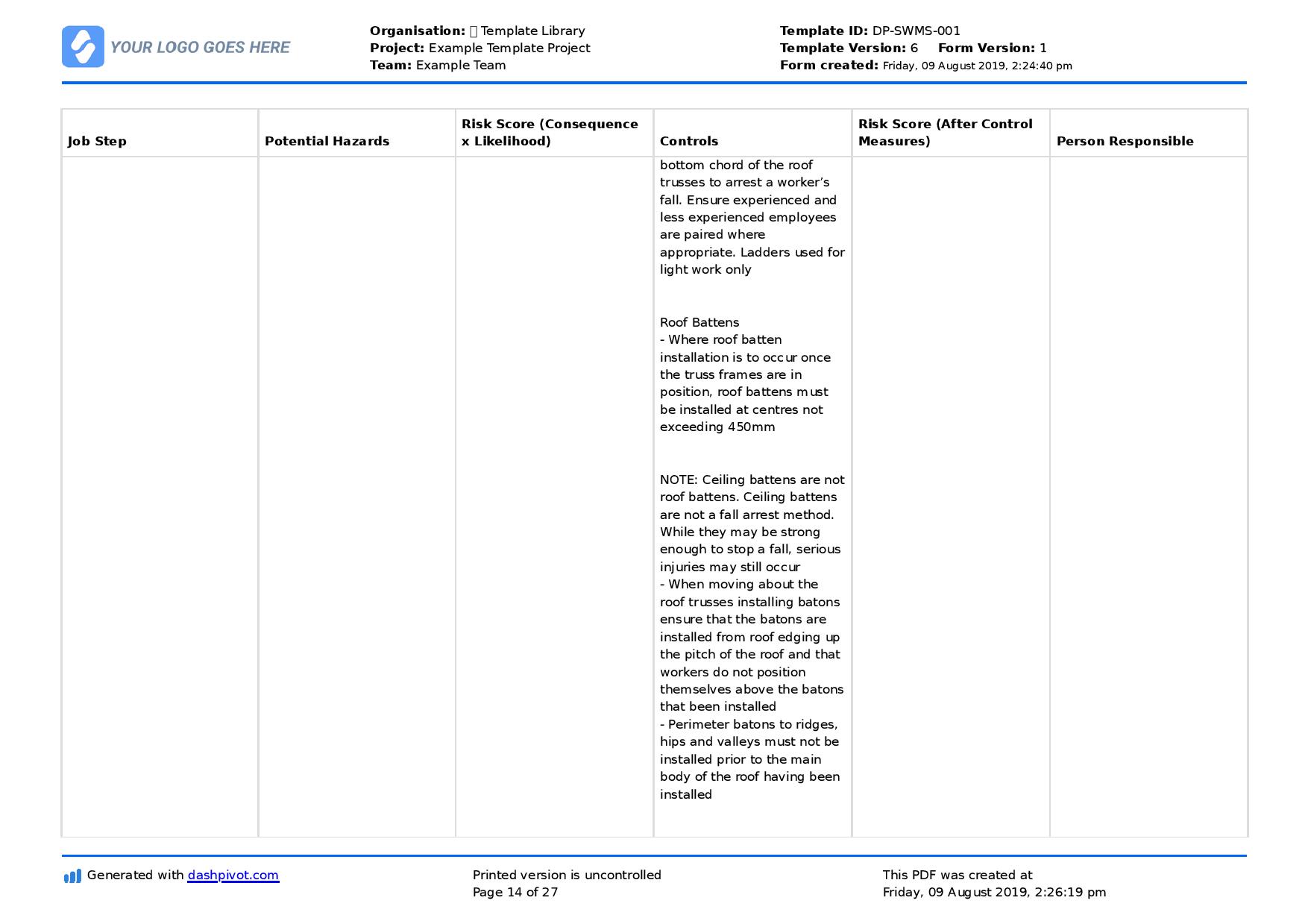 Suspended Ceiling Method Statement Template | Shelly Lighting