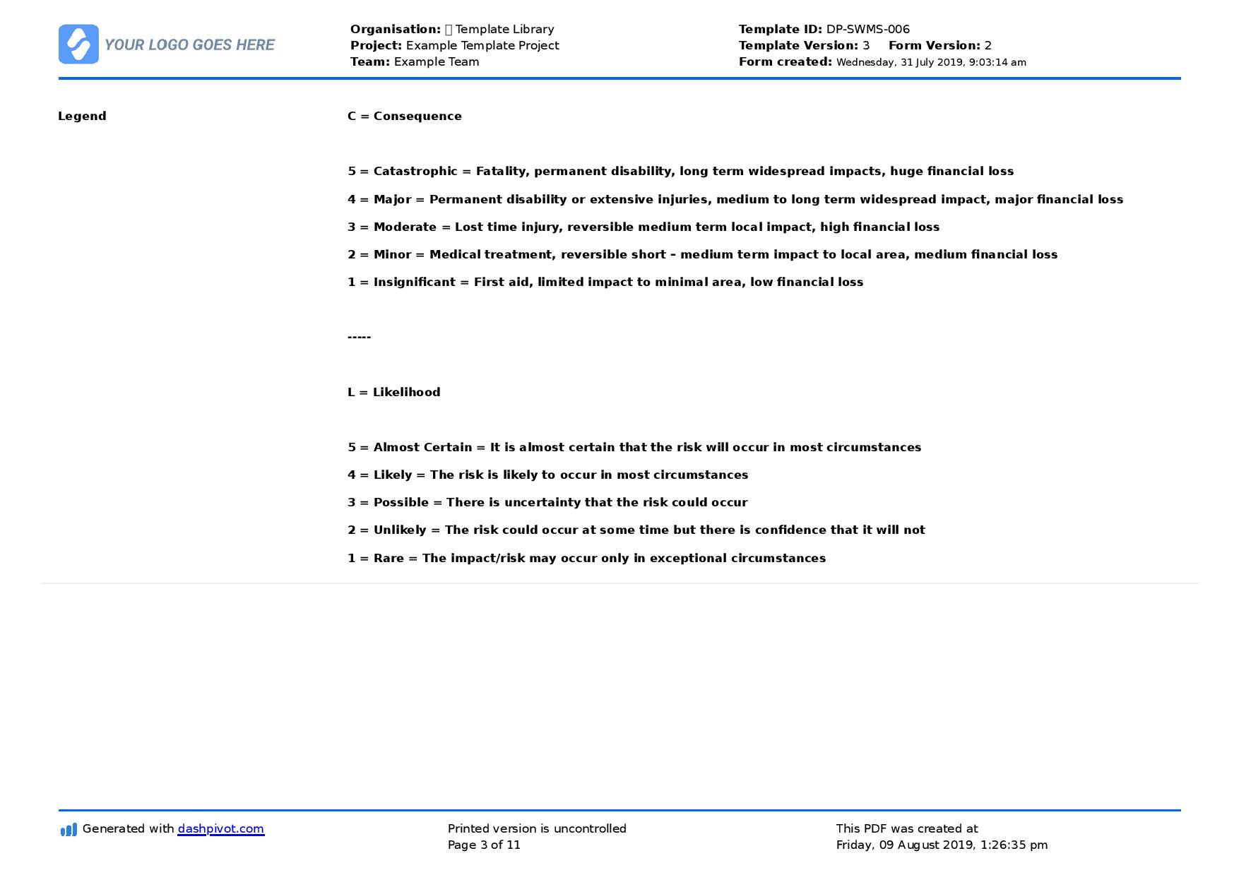 Safe Work Method Statement template (Free SWMS templates)