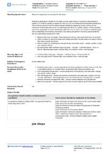 Example Safe Work Method Statement: Use or copy this example SWMS