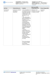 Example Safe Work Method Statement: Use or copy this example SWMS
