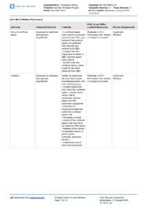 Confined Space Safe Work Method Statement // Editable SWMS doc