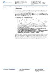 Confined Space Safe Work Method Statement // Editable SWMS doc