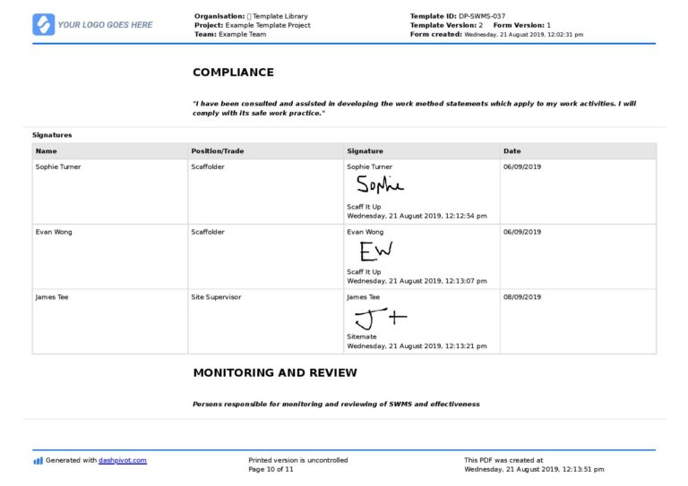 Scaffolding Safe Work Method Statement (Free Scaffolding SWMS)
