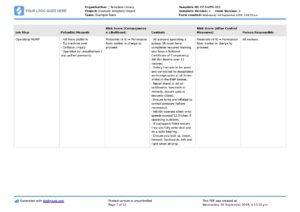 EWP (Elevated Work Platform) Safe Work Method Statement [SWMS]