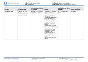 EWP (Elevated Work Platform) Safe Work Method Statement [SWMS]