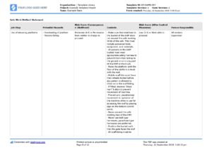 Roof Access Safe Work Method Statement (SWMS)