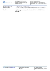 Concrete Pour Card Checklist Template: Free digital template