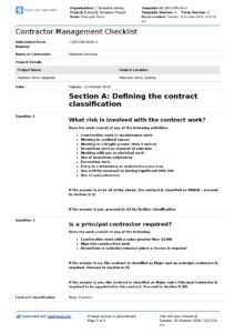 Contractor Management Checklist (Free and editable template)