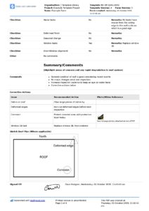 Commercial Roof Inspection Checklist and Report Template