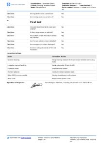 WHS Workplace Inspection Checklist (Free, editable template)
