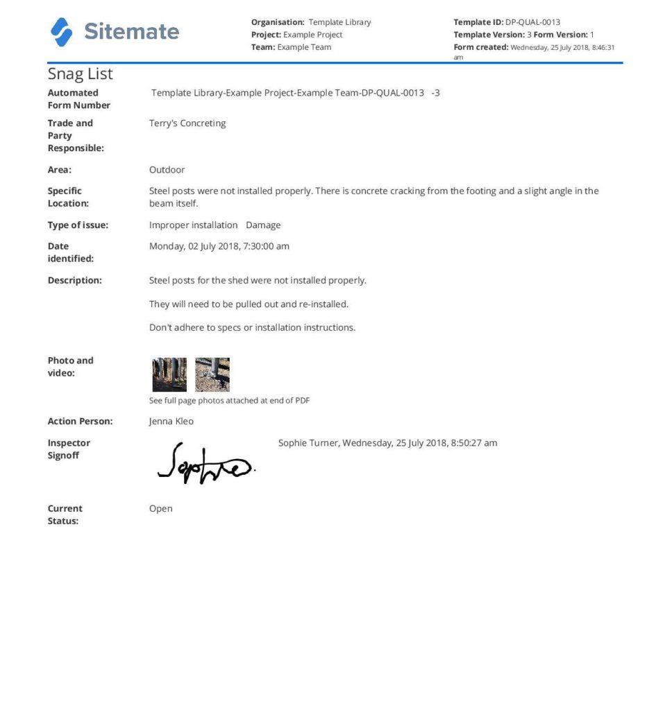 Snag List App: Easily document, organise and track snag lists