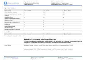 Monthly Safety Report template: Better format than word/excel/PDF