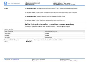Monthly Safety Report template: Better format than word/excel/PDF