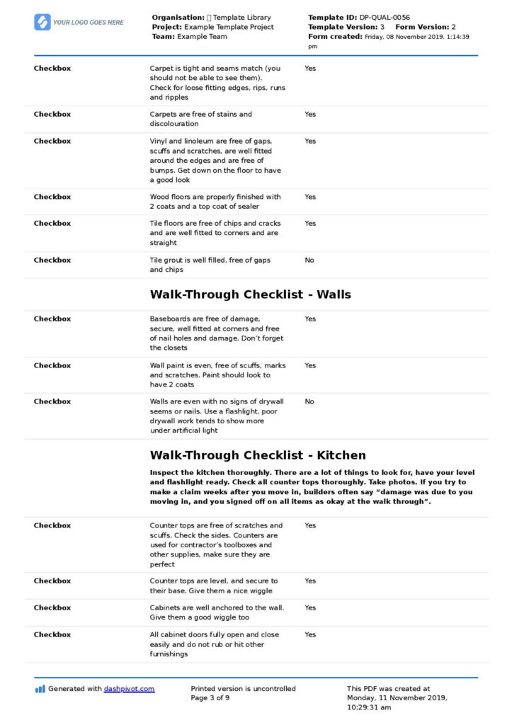 New Construction Walkthrough Checklist (Better than PDF template)