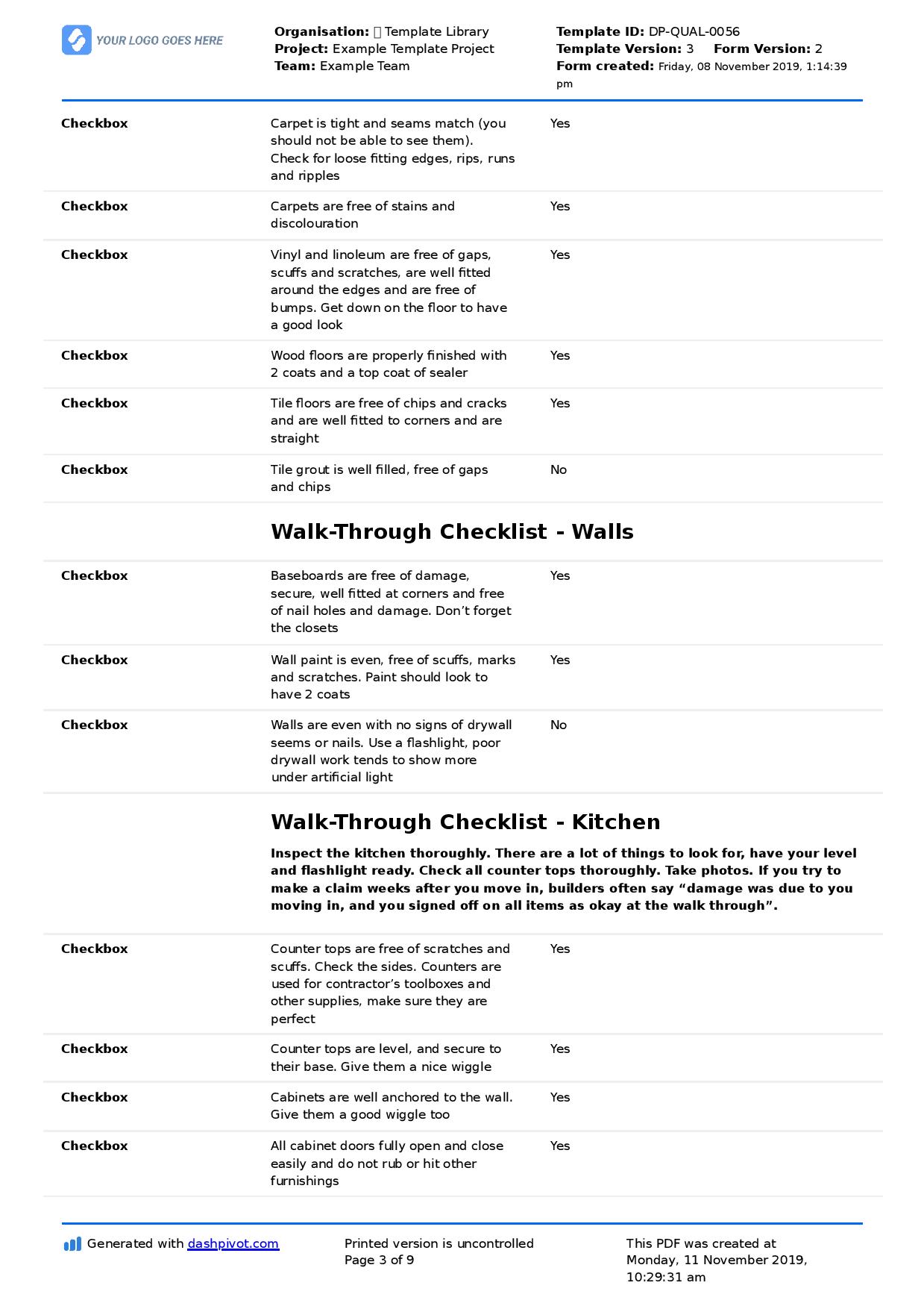 New Construction Walkthrough Checklist (Better than PDF template)