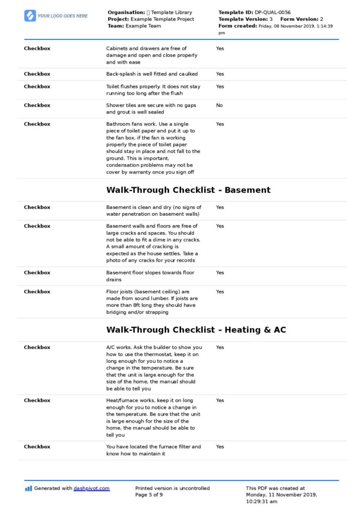 New Construction Walkthrough Checklist (Better than PDF template)