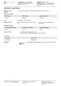 Vehicle Log Book template (Better than PDF, excel) - Free to use