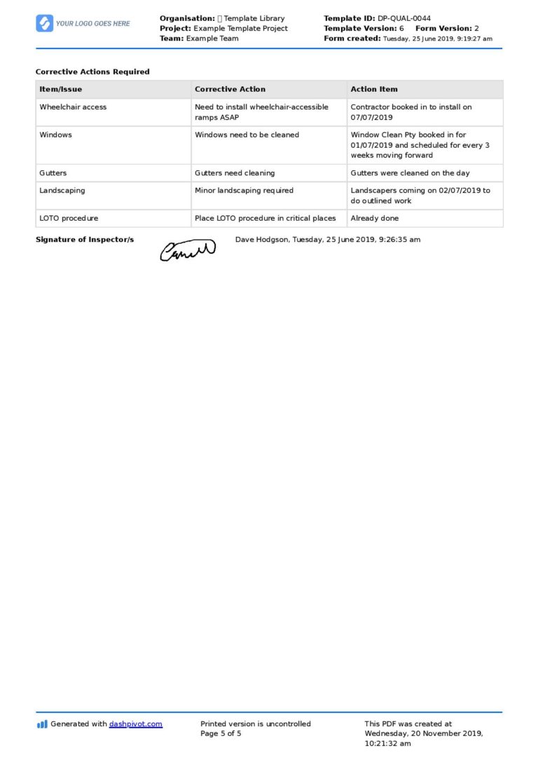 Commercial Building Inspection Checklist: Download as PDF
