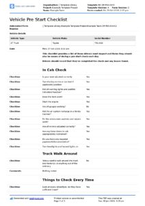 What is a pre start check? Here's the answer + helpful info