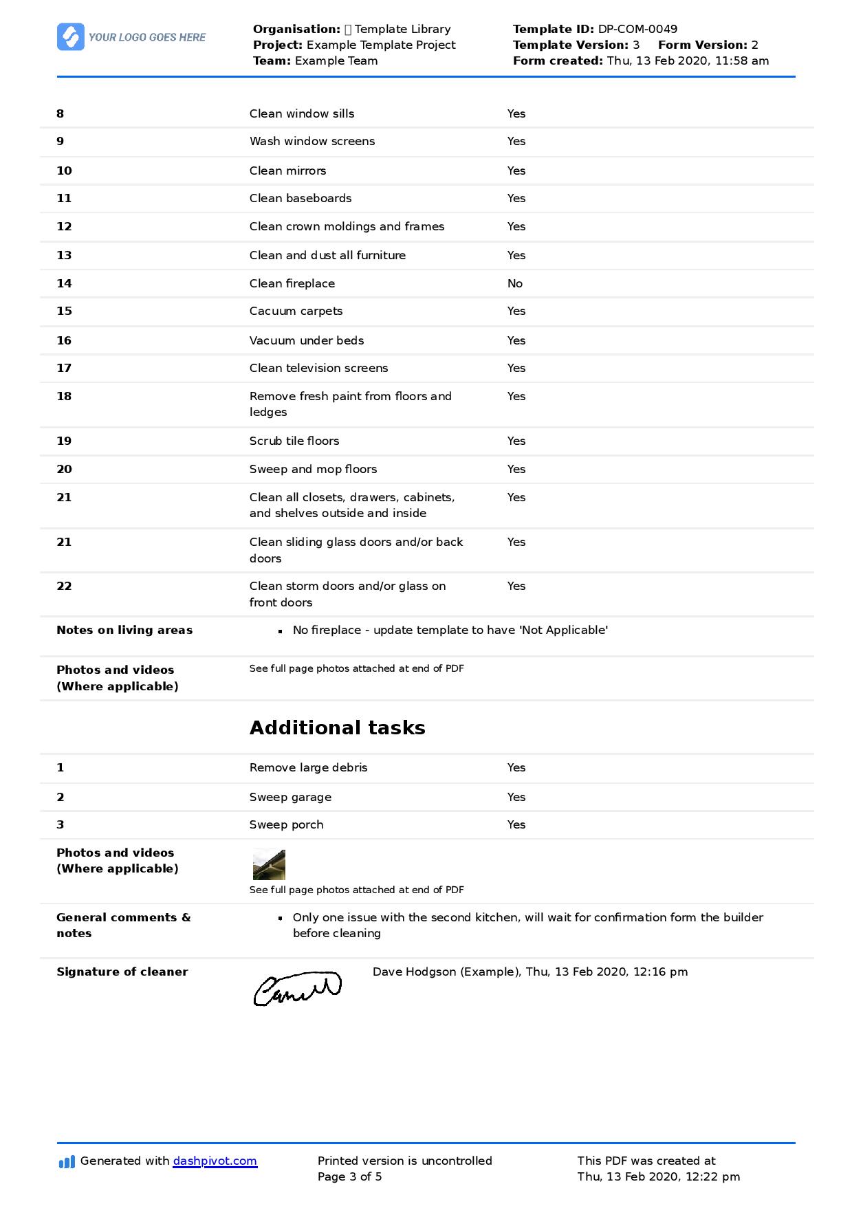 Printable Post Construction Cleaning Checklist Pdf Printable Word Printable Post Construction Cleaning Checklist Pdf Printable Word